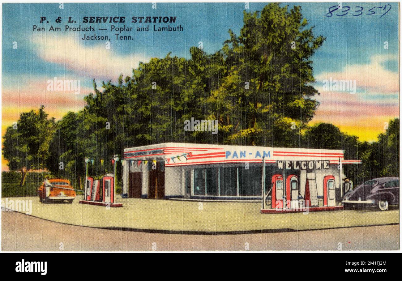 P. & L. Service Station, Pan Am products -- Poplar and Lambuth, Jackson ...
