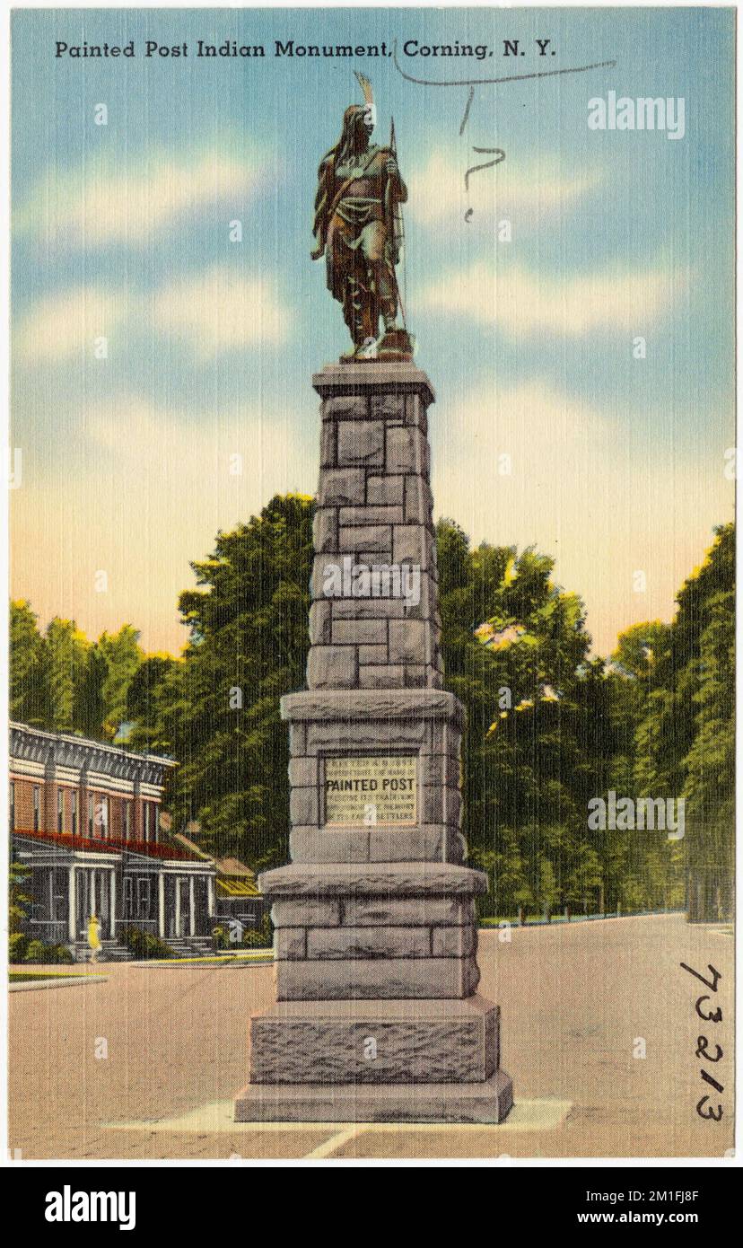 Painted Post Indian Monument, Corning, N. Y. , Monuments & memorials ...