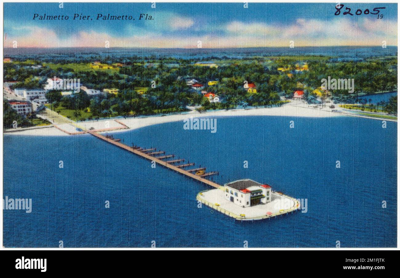 Palmetto Pier, Palmetto, Florida , Piers & wharves, Tichnor Brothers ...
