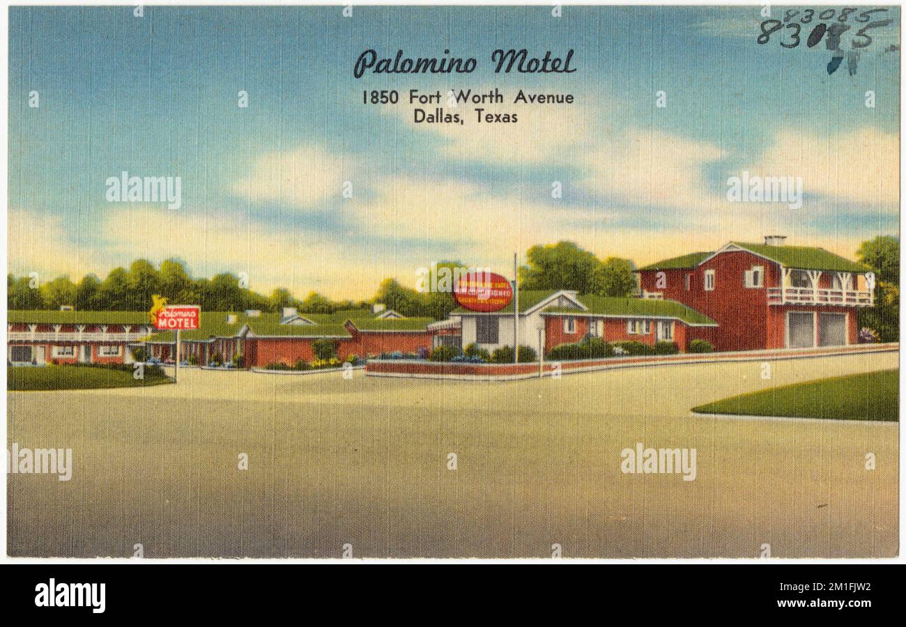 Palomino Motel, 1850 Fort Worth Avenue, Dallas, Texas , Motels, Tichnor ...