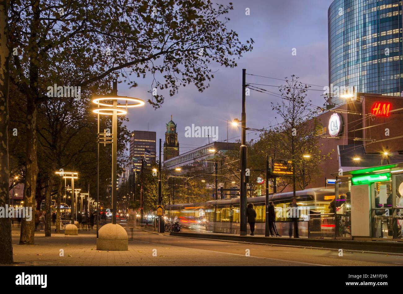 Rotterdam, The Netherlands, November 23, 2022: people waiting for the ...