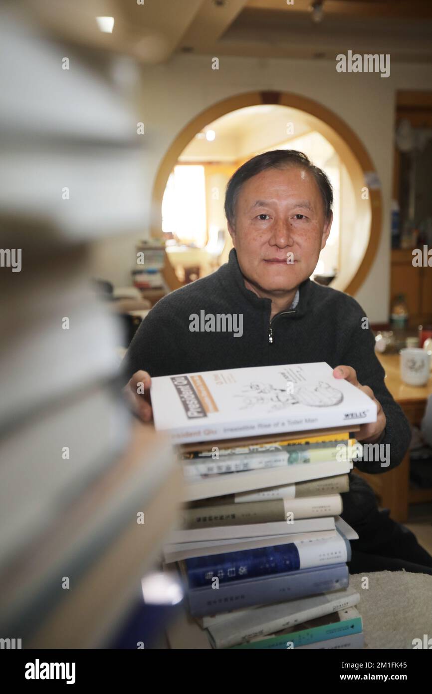 Chinese writer Qi Yimin poses for a photo in Beijing, China, on ...