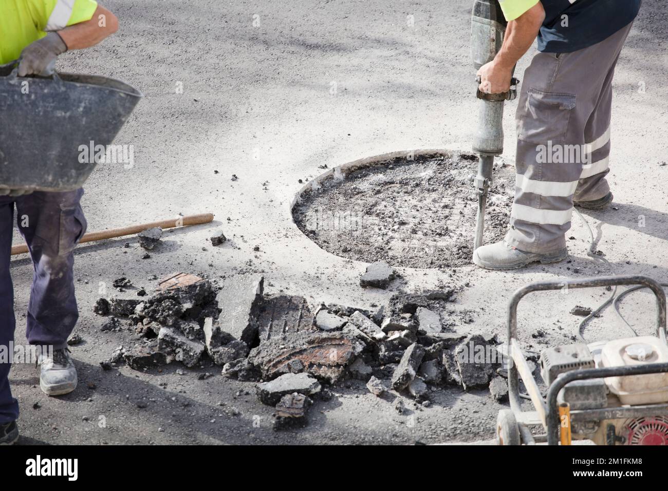 Concrete floor demolition excavator hi-res stock photography and images ...