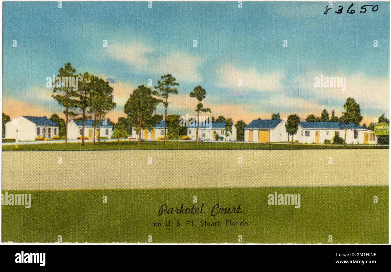 Parkotel Court on U.S. #1, Stuart, Florida , Motels, Tichnor Brothers ...