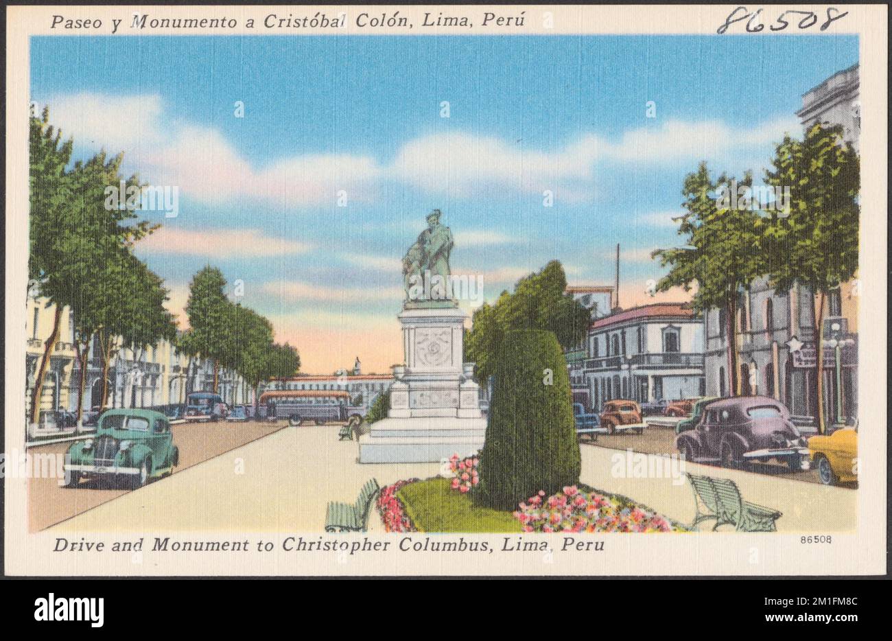 Paseo y monumento a Cristóbal Colón, Lima, Perú - Drive and monument to ...