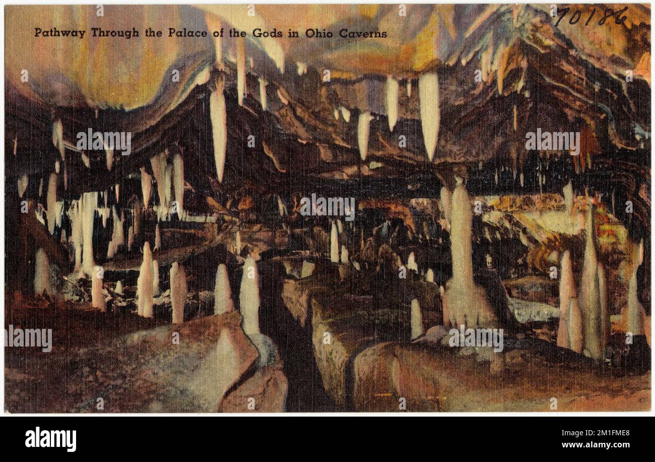 Pathway through the Palace of the Gods in Ohio Caverns , Caves, Tichnor ...