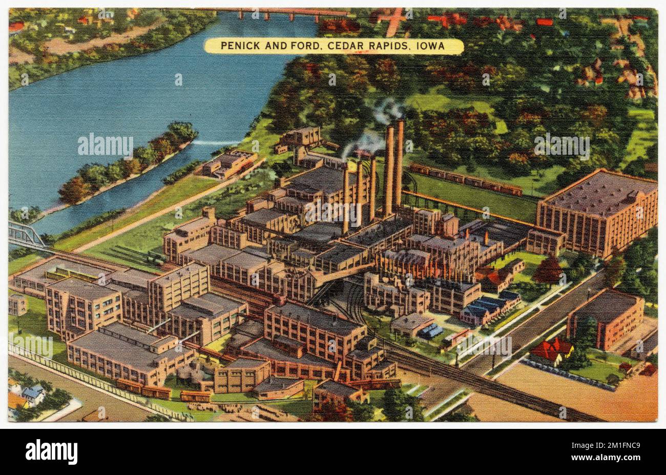 Penick and Ford, Cedar Rapids, Iowa , Industrial facilities, Rivers ...