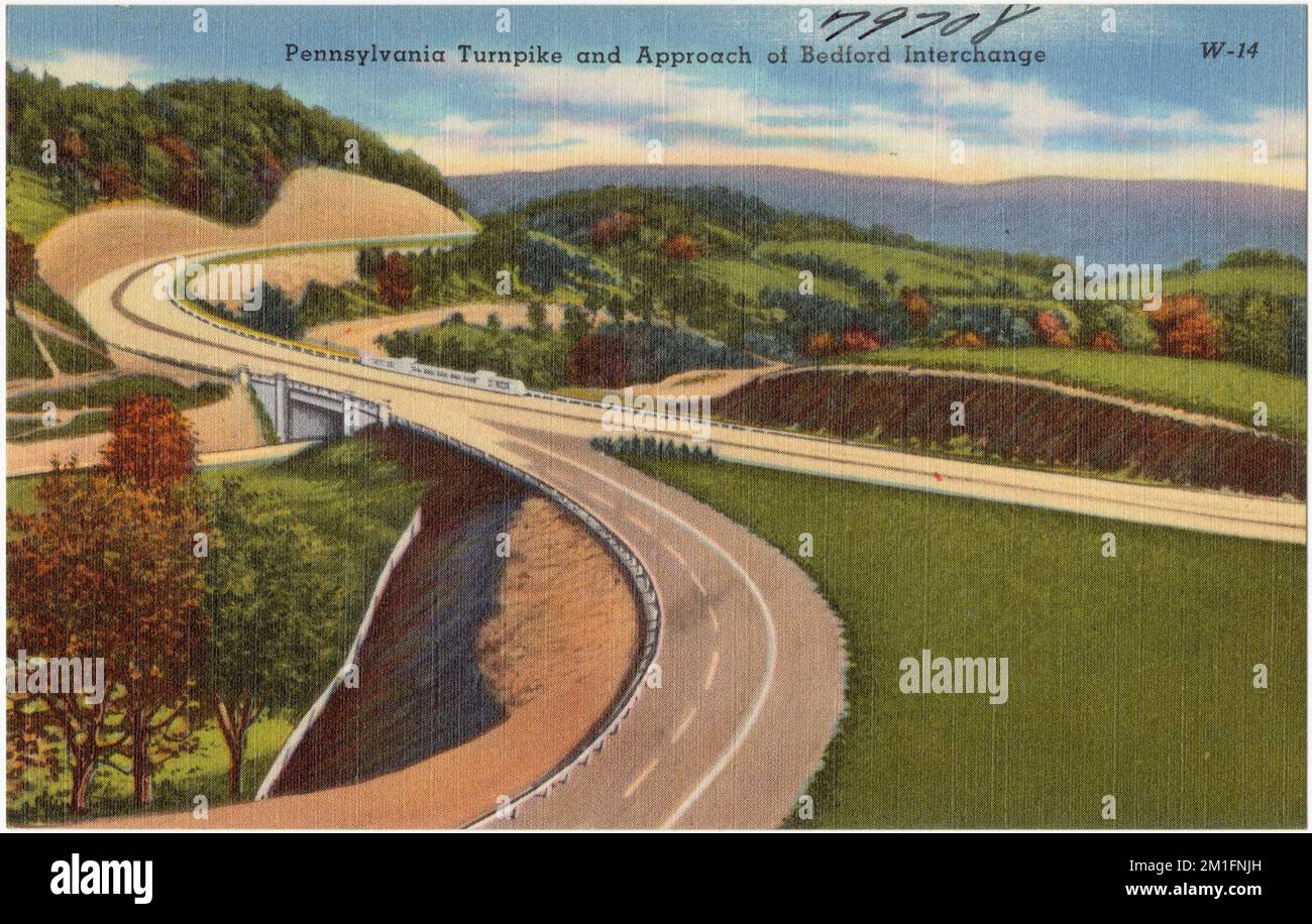 Pennsylvania Turnpike and approach of Belford Interchange , Roads ...