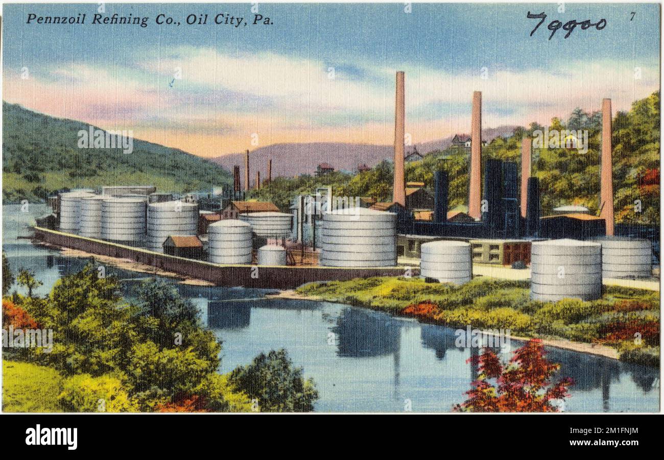 Pennzoil Refining Co., Oil City, Pa. , Tichnor Brothers Collection ...