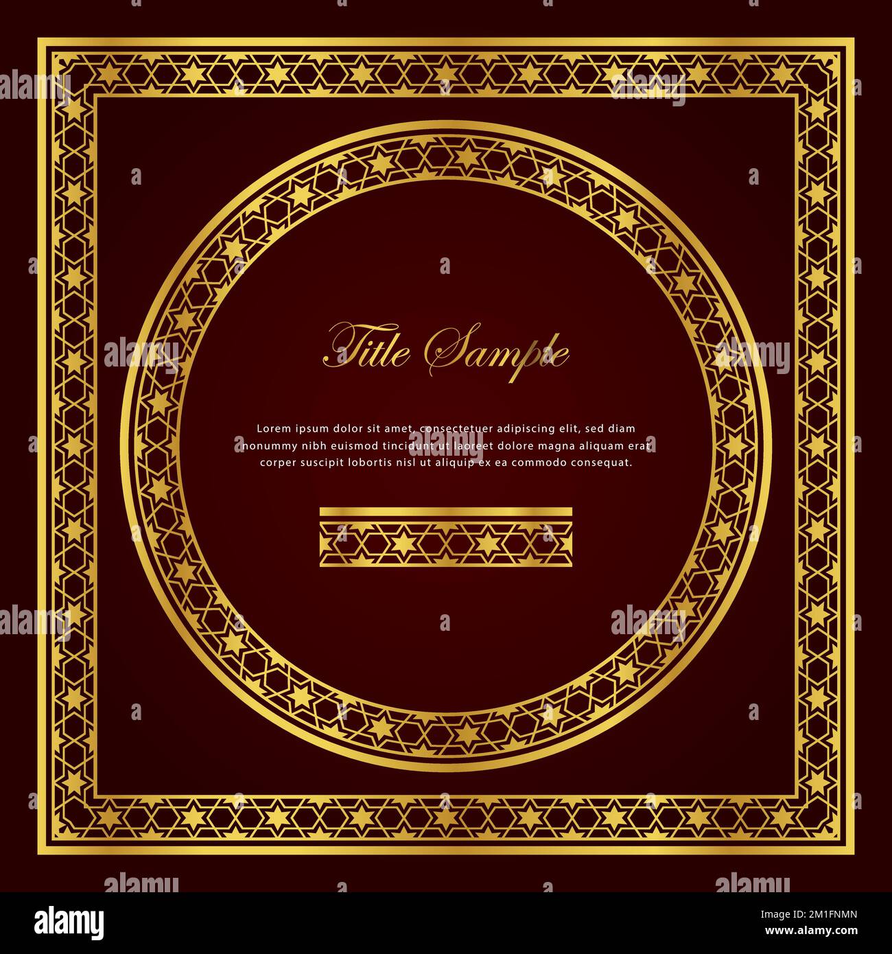 Luxury golden square and round frame set Stock Vector Image & Art - Alamy