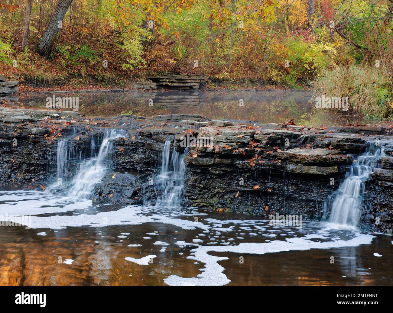 Waterfall Glen Forest Preserve is named after these man made falls ...