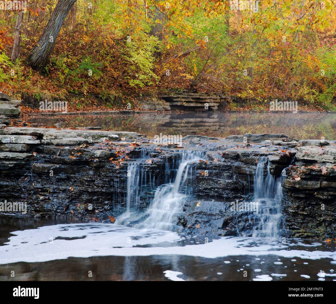 Waterfall Glen Forest Preserve is named after these man made falls, a ...