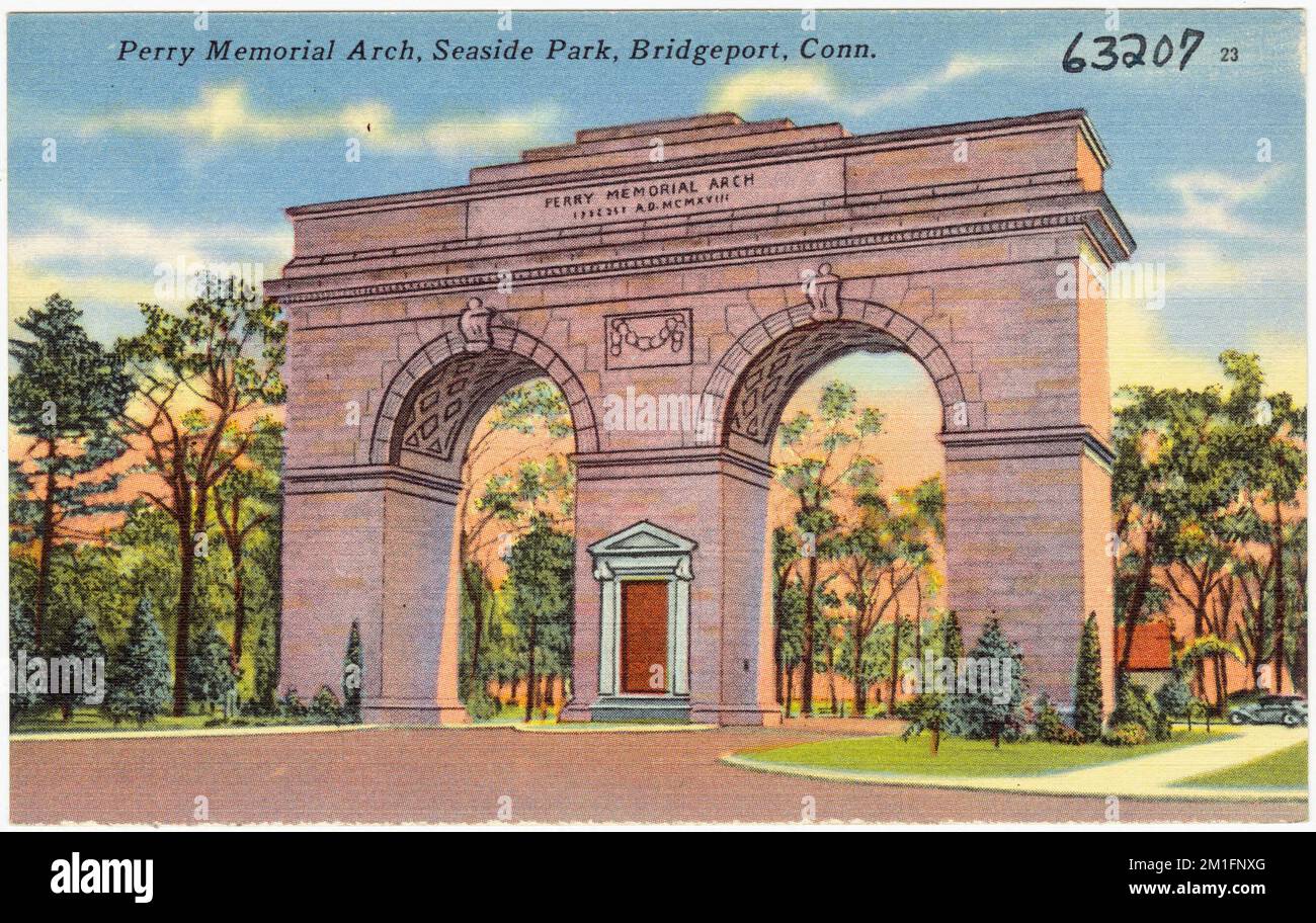 Perry Memorial Arch, Seaside Park, Bridgeport, Conn. , Parks, Monuments ...