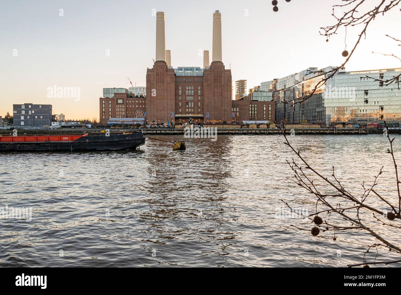 Battersea Power Station after it's major redevelopment, shot from ...