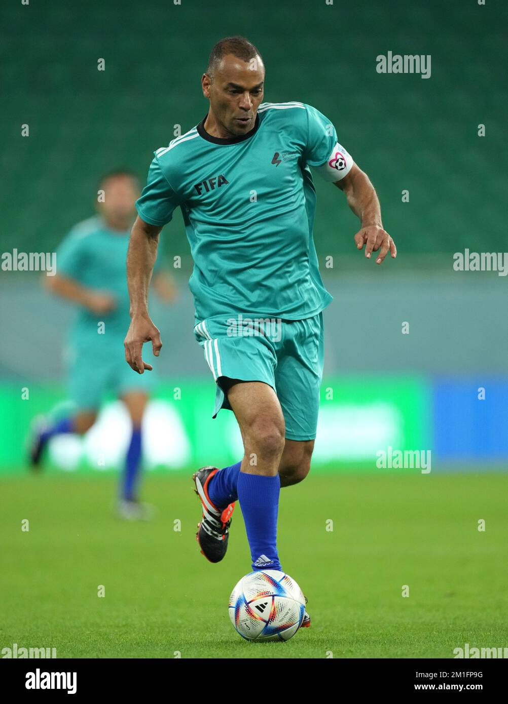 Team A's Cafu during a Workers and FIFA Legends Match at the Al Thumama ...