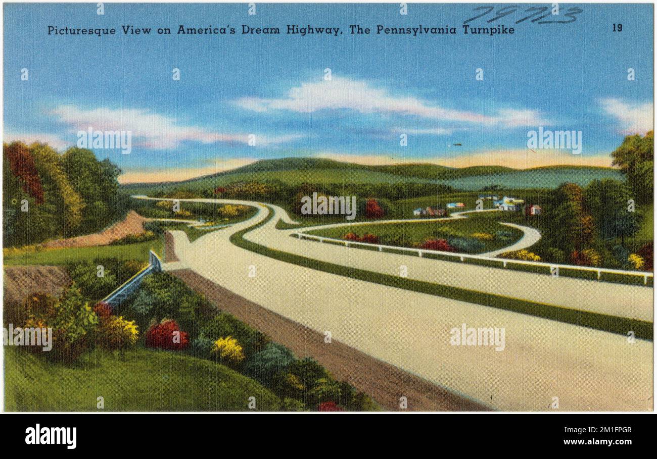 Picturesque view on America's Dream Highway, the Pennsylvania Turnpike ...