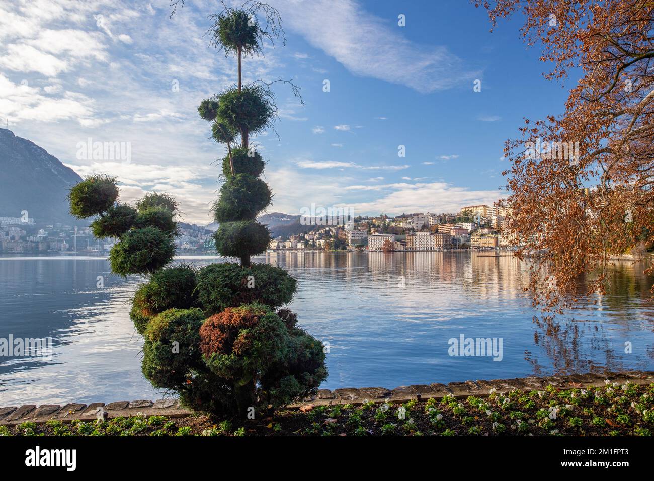 Amazing Lugano and promenade (Riva Vincenzo Vela) Lugano. view from ...