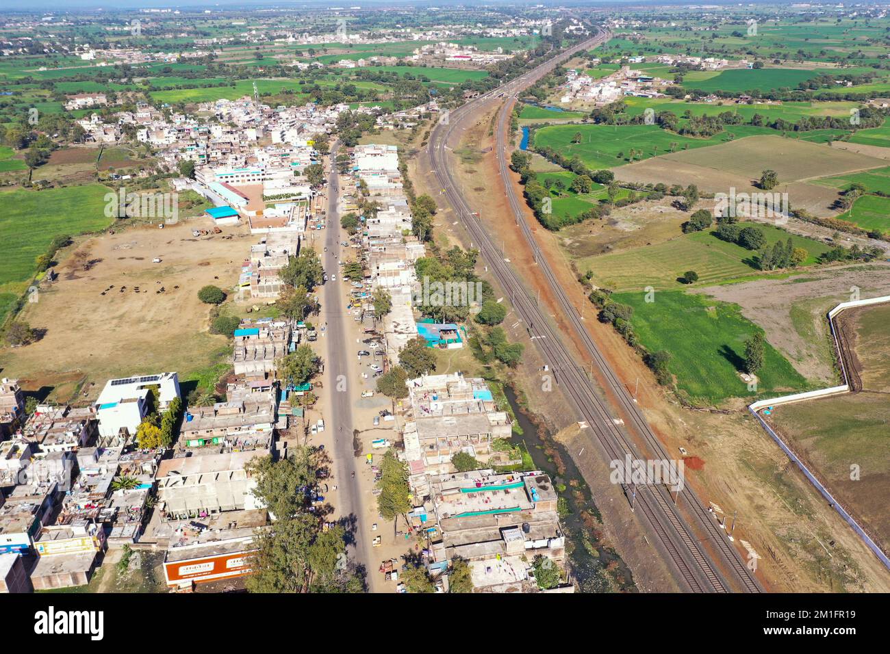Urban sprawl aerial india hi-res stock photography and images - Alamy
