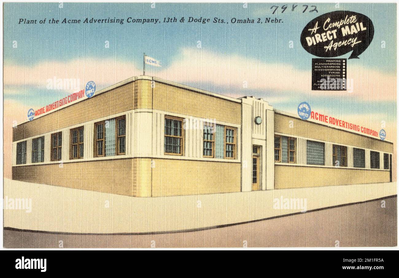 Plant of the Acme Advertising Company, 13th & Dodge Sts., Omaha 2, Nebr ...