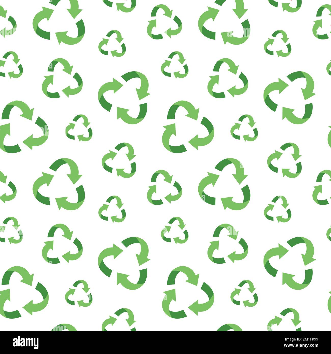 Zero waste concept seamless pattern with waste recycling logo ...