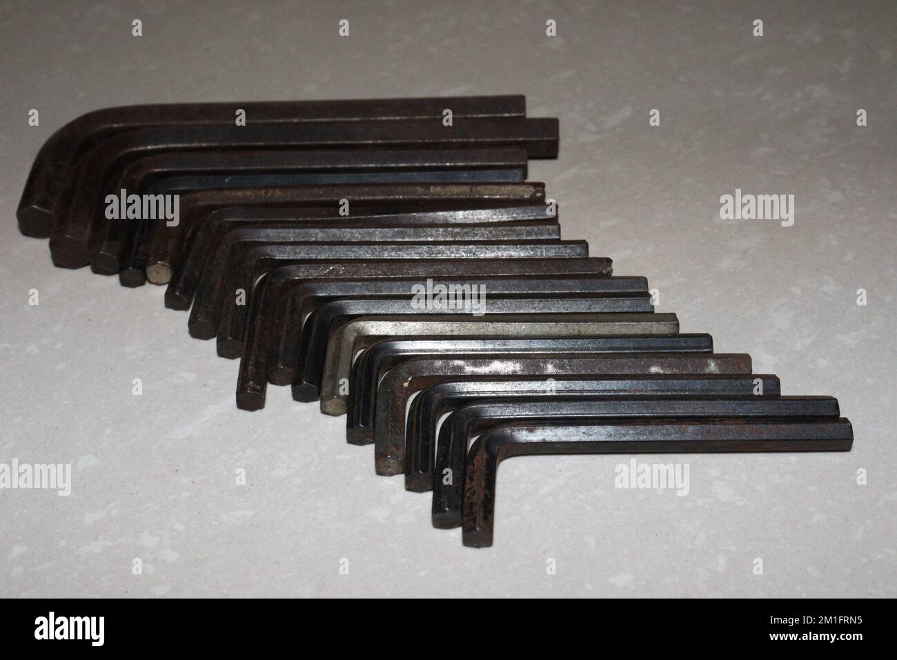iron made allen hex keys stock on shop for sell Stock Photo - Alamy