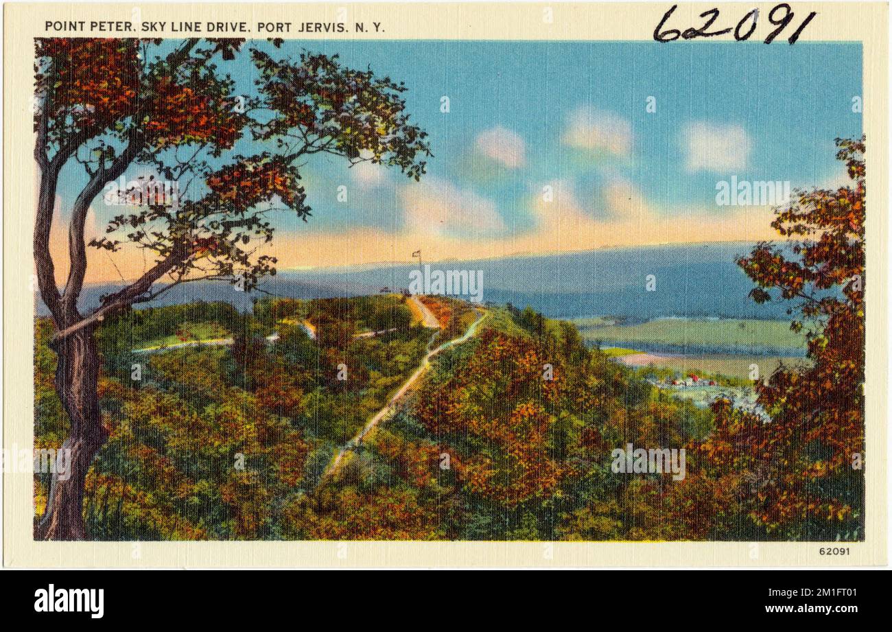 Point Peter, Sky Line Drive, Point Jervis, N. Y. , Tichnor Brothers Collection, postcards of the ...