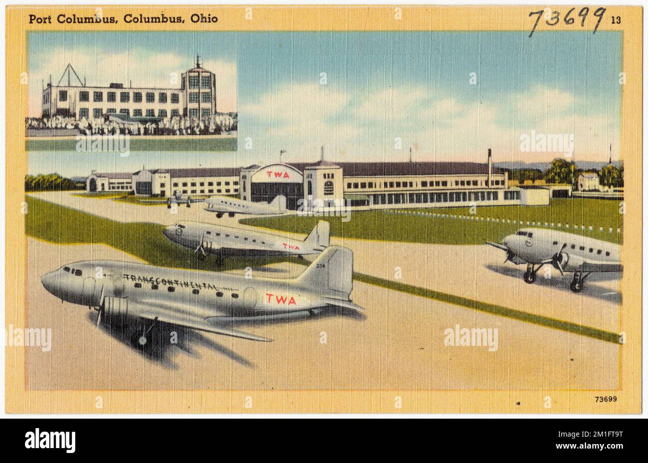 Port Columbus, Columbus, Ohio , Airports, Tichnor Brothers Collection ...