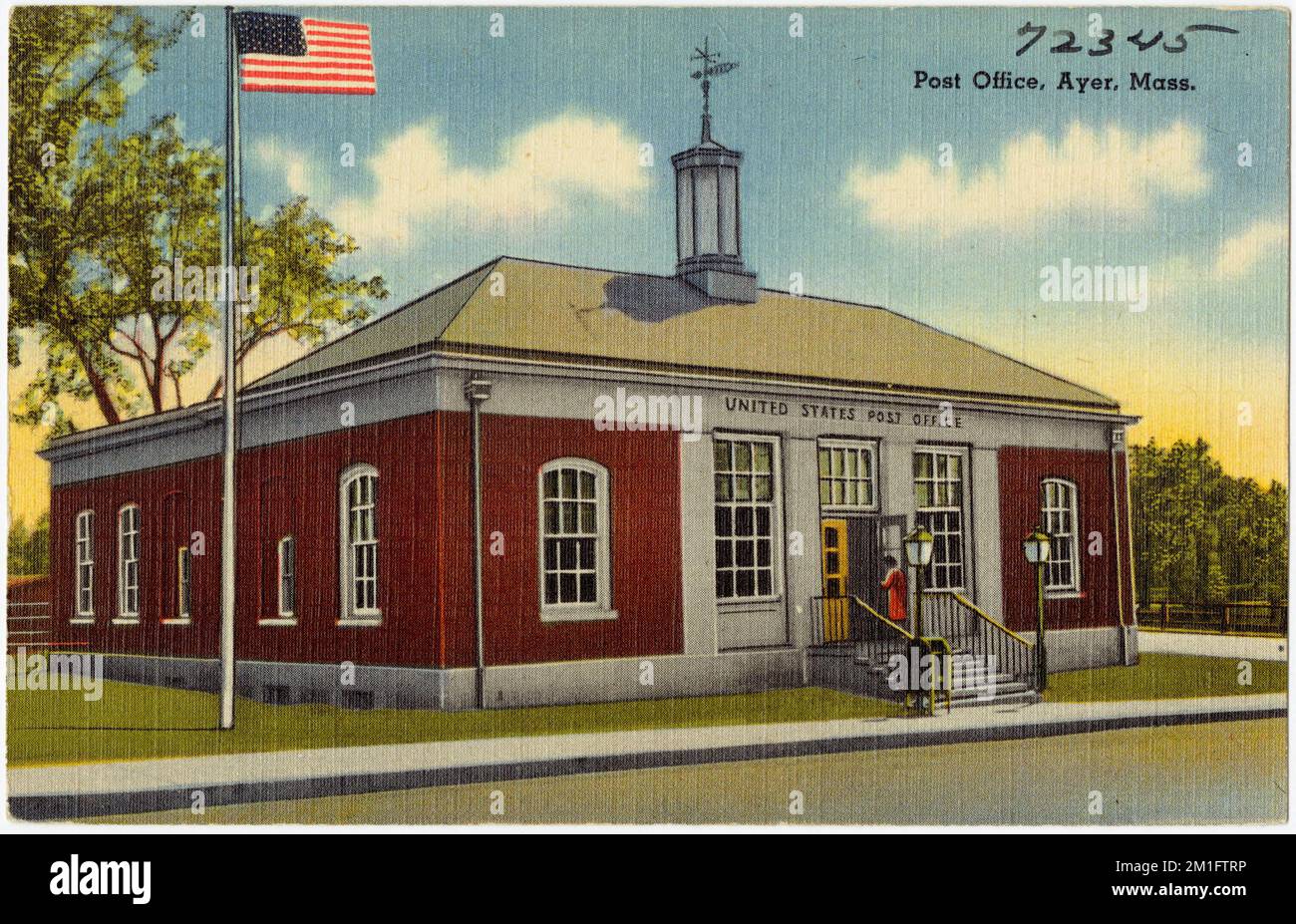 Post office, Ayer, Mass. , Post offices, Tichnor Brothers Collection ...