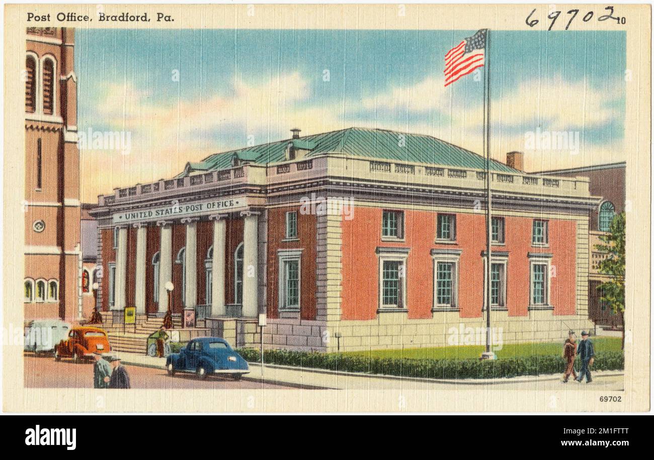 Post office, Bradford, Pa. , Post offices, Tichnor Brothers Collection ...