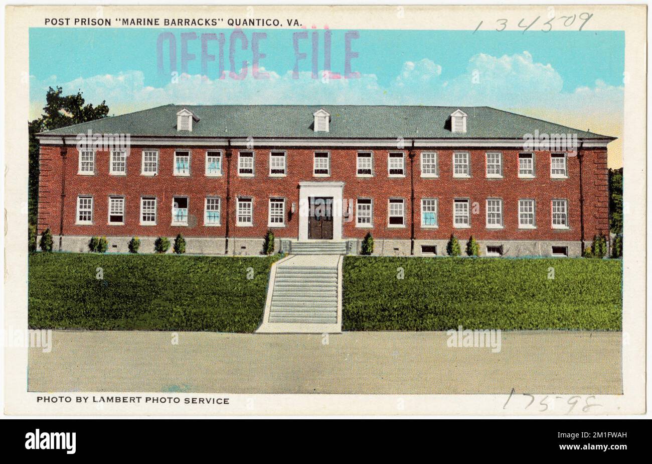 Post Prison, 'Marine Barracks,' Quantico, VA. , Military facilities ...