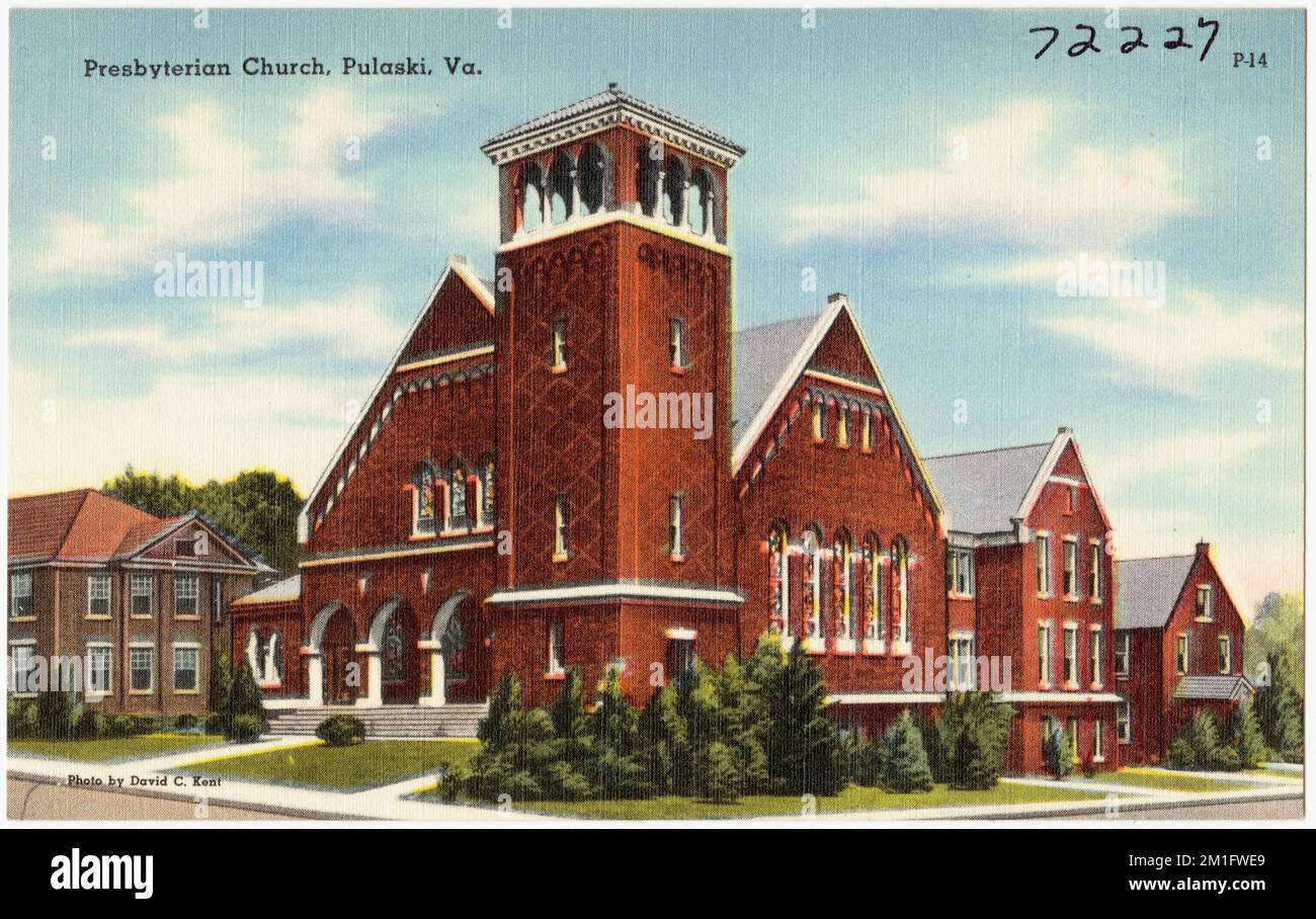 Presbyterian Church, Pulaski, Va. , Churches, Tichnor Brothers ...