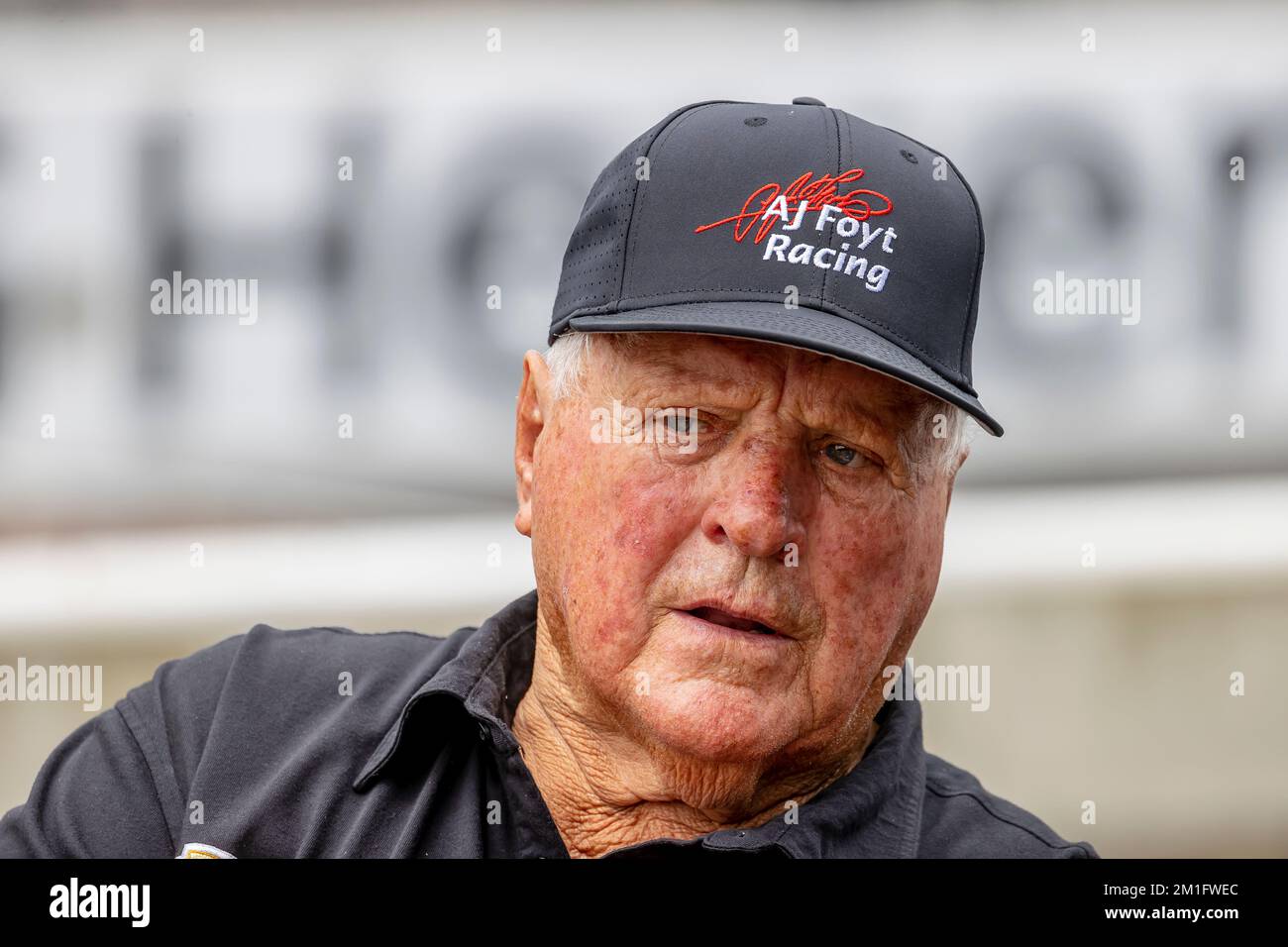 INDYCAR Series Team Owner, AJ Foyt Jr watches as his teams prepare to ...