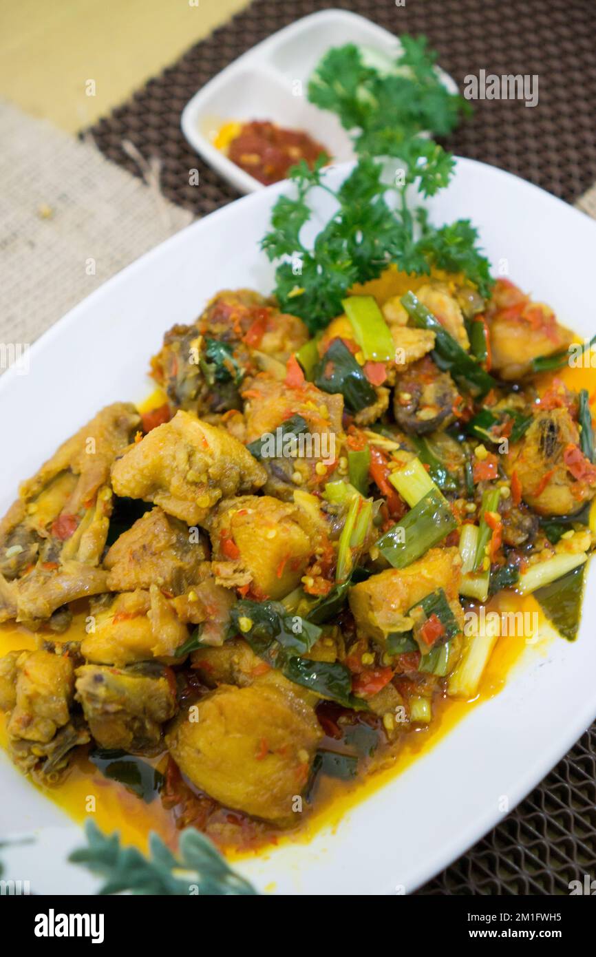 Ayam rica-rica is traditional food from Manado Indonesia chicken with ...