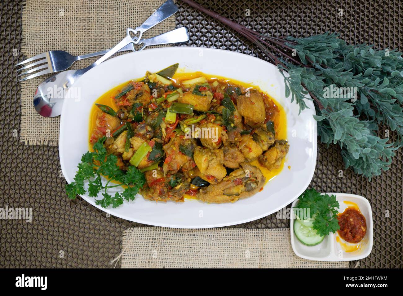 Ayam rica-rica is traditional food from Manado Indonesia chicken with ...