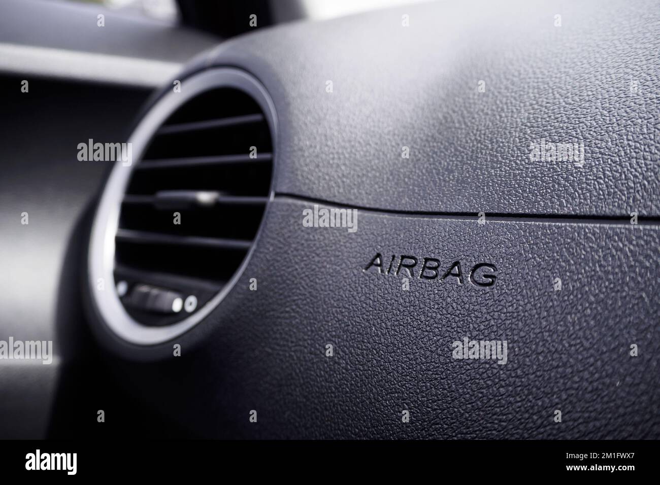 Safety airbag sign in the car Stock Photo - Alamy