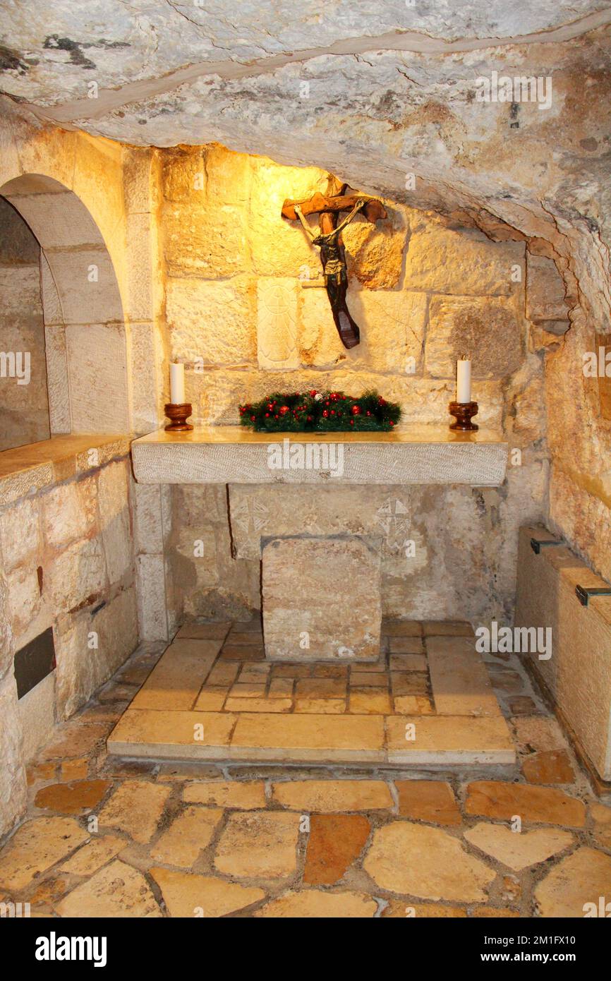 Saint Jerome Cave in Bethlehem Stock Photo - Alamy