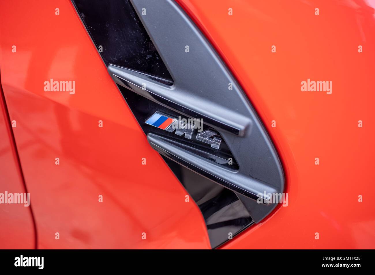 Slovenia, Ljubljana - 25 November 2022: Red BMW M4 Stock Photo - Alamy