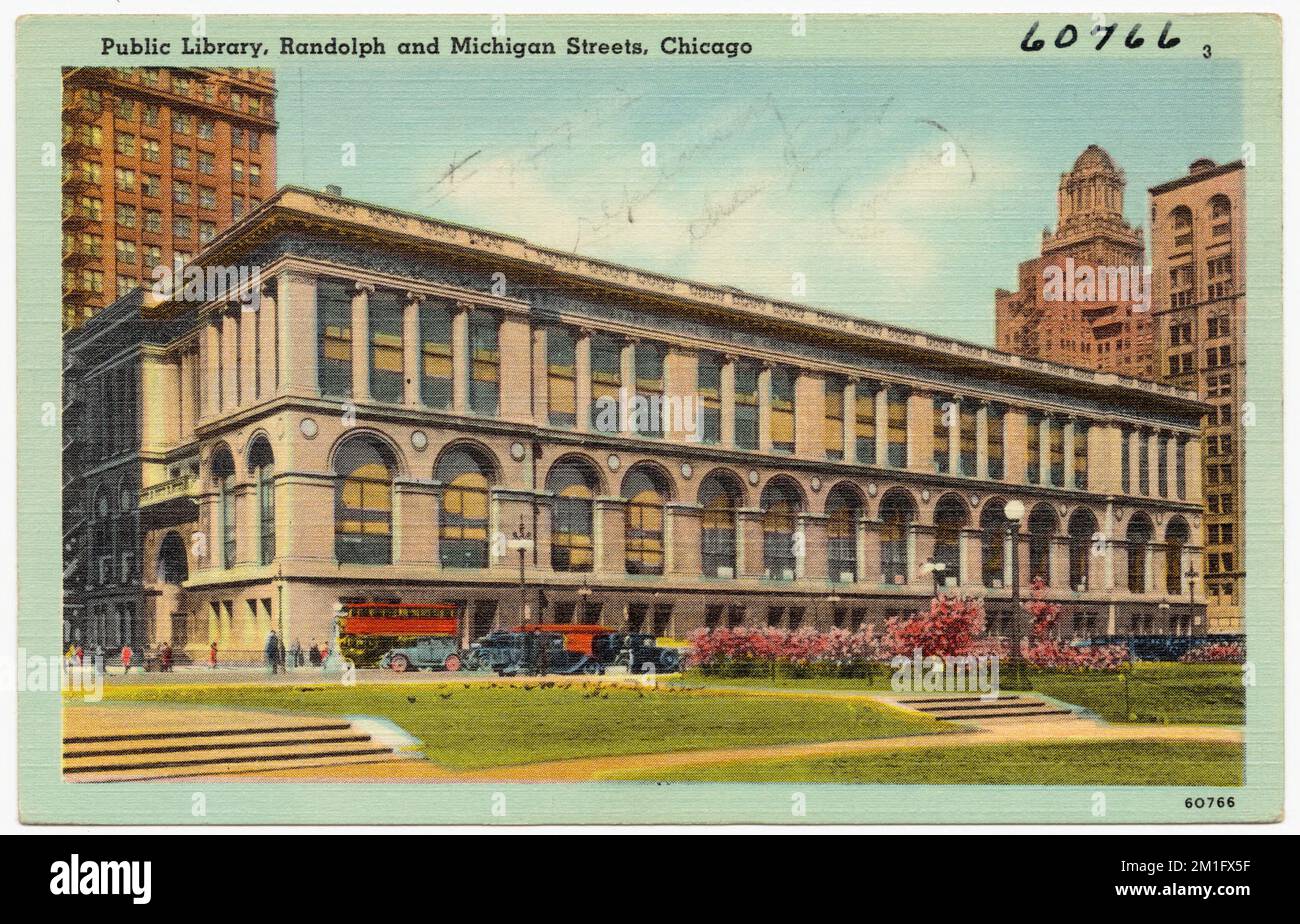 Public library, Randolph and Michigan Streets, Chicago , Public ...