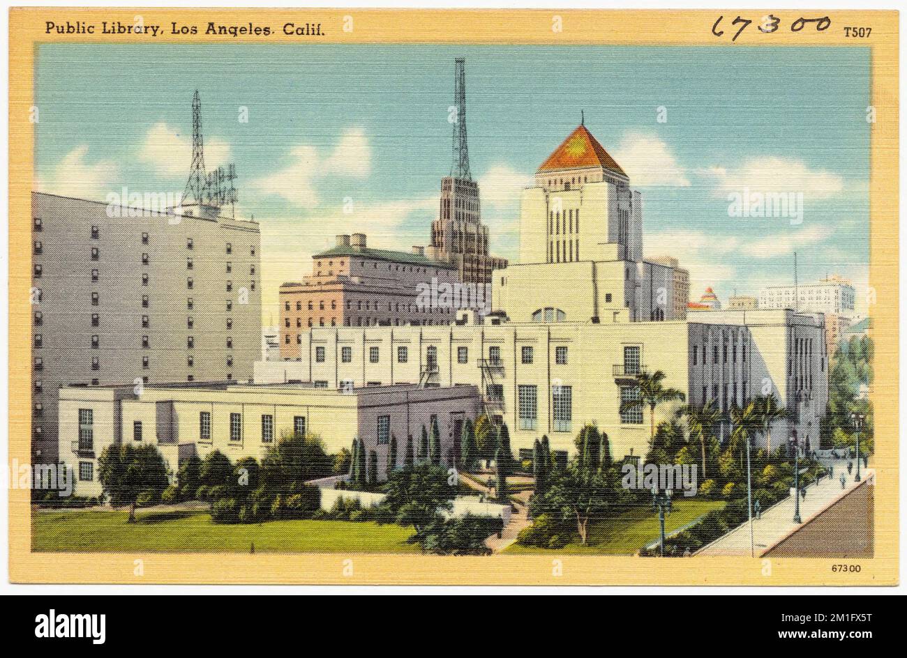 Public Library, Los Angeles, Calif. , Public libraries, Tichnor Brothers Collection, postcards ...