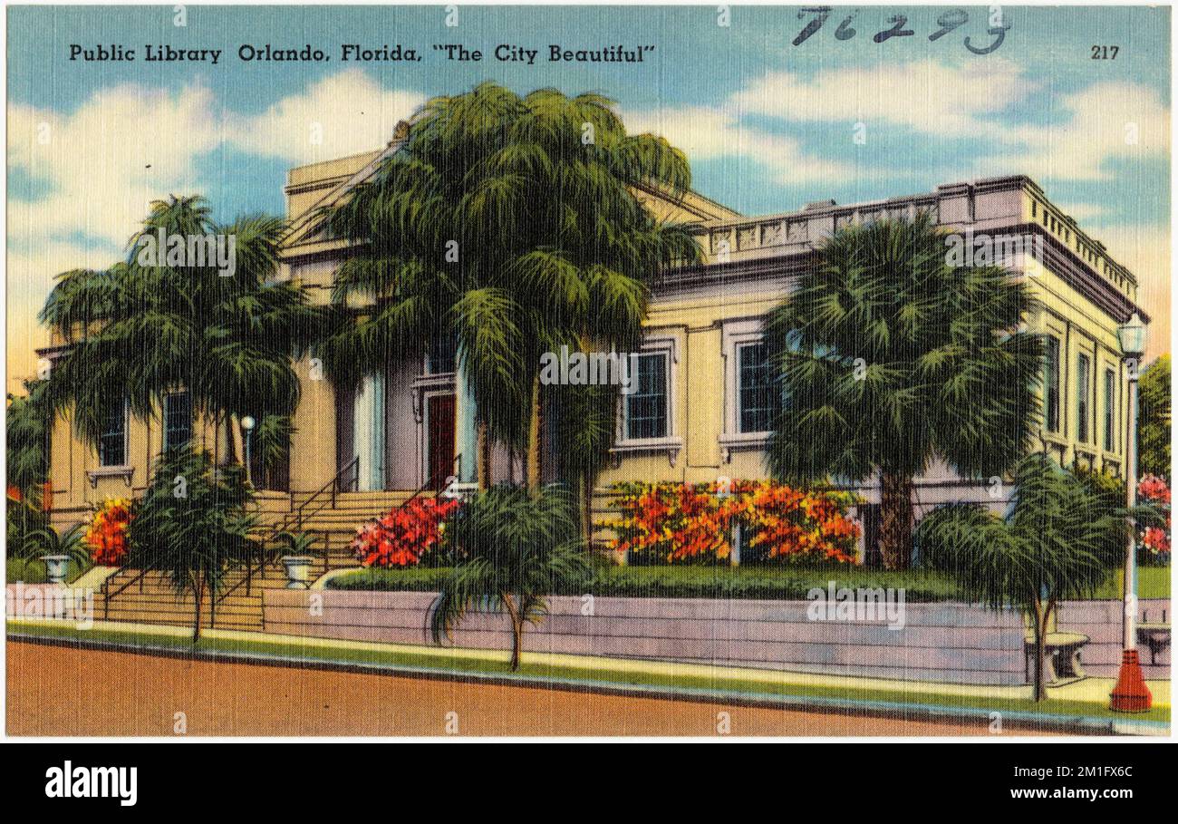 Public Library, Orlando, Florida, 'the city beautiful' , Public ...