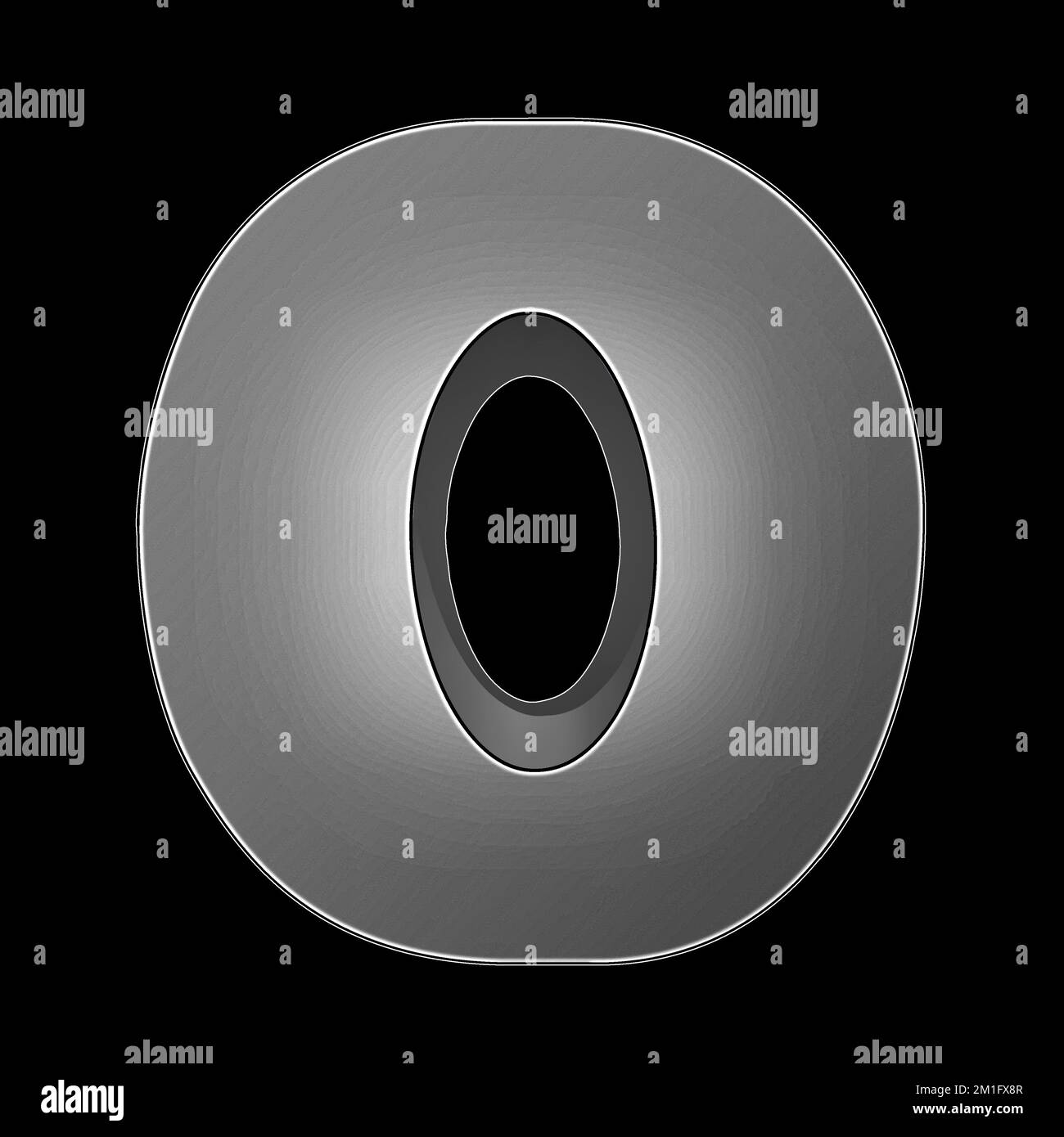 Capital letter O in 3D, brutalist style Stock Photo - Alamy