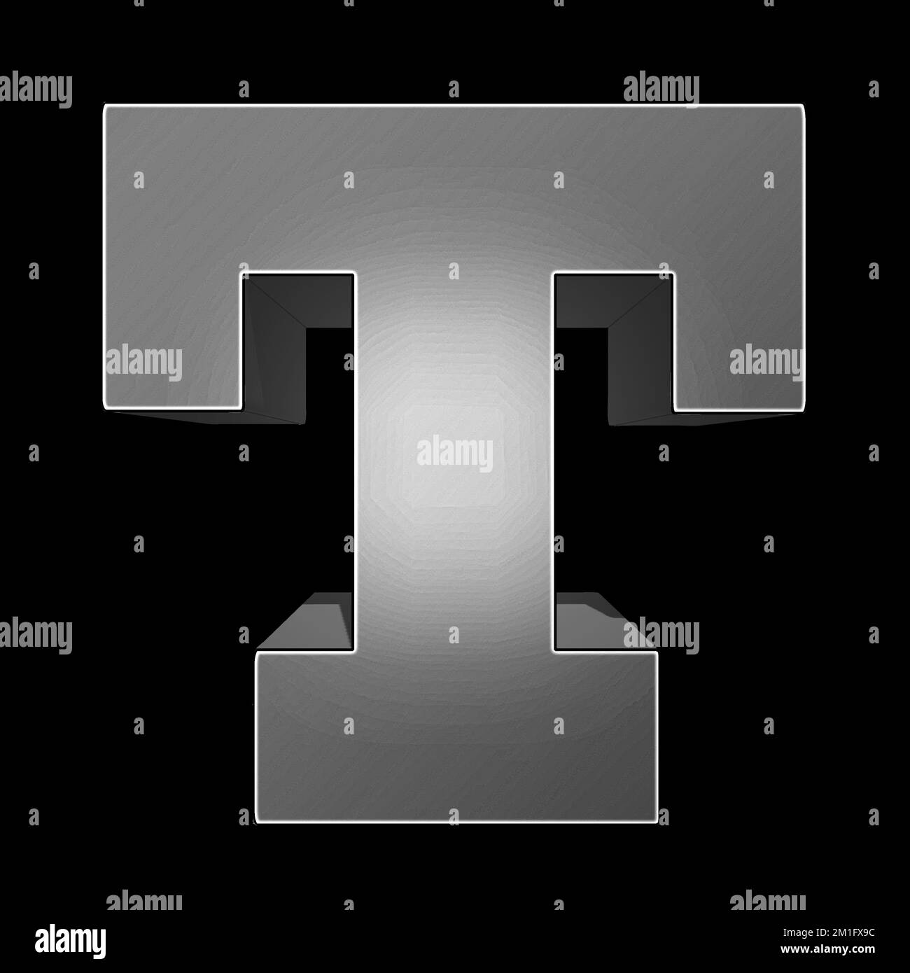 Capital letter T in 3D, brutalist style Stock Photo - Alamy