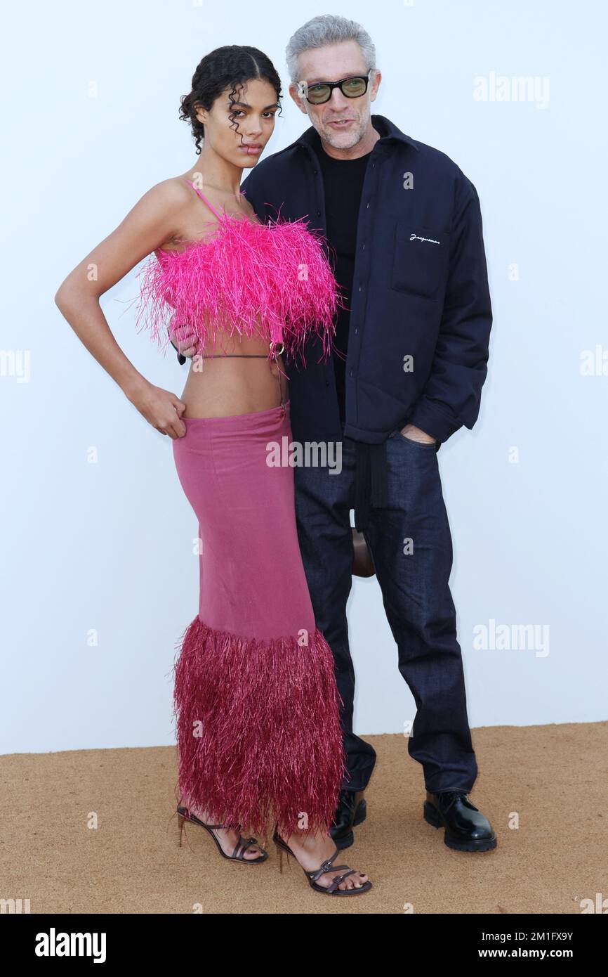 Le Bourget, France. 12/12/2022, Vincent Cassel and Tina Kunakey attends ...