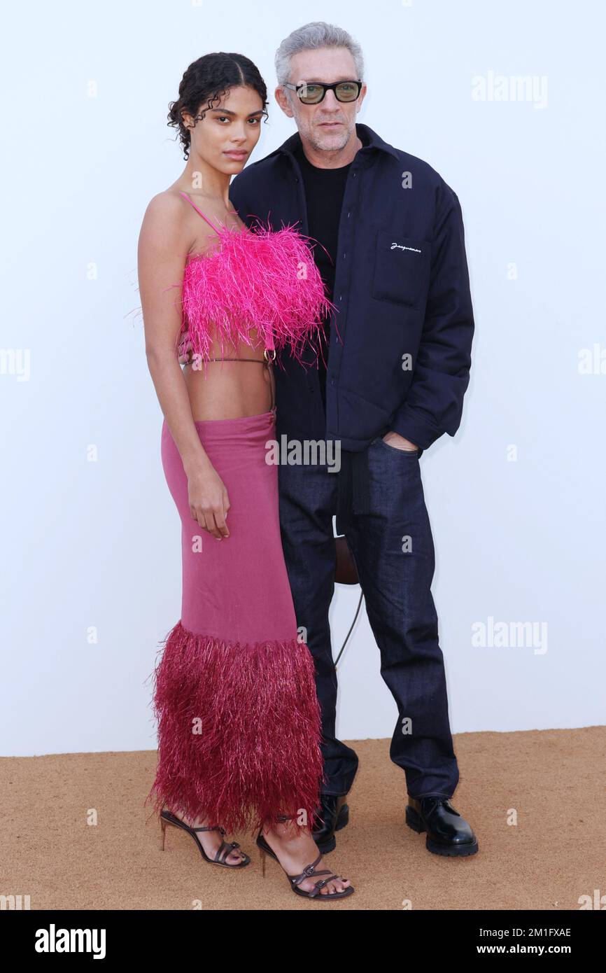 Le Bourget, France. 12/12/2022, Vincent Cassel and Tina Kunakey attends ...