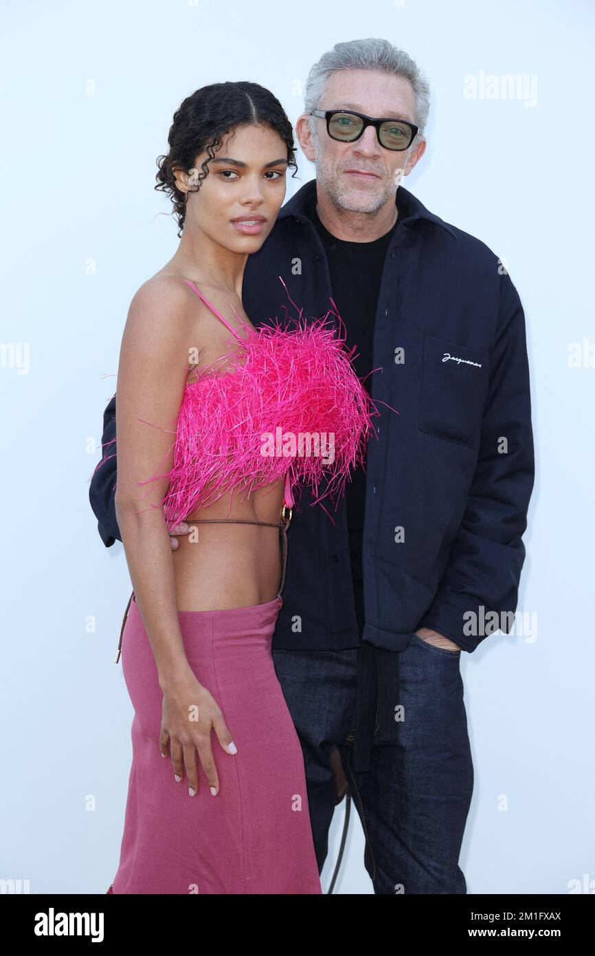 Le Bourget, France. 12/12/2022, Vincent Cassel and Tina Kunakey attends ...