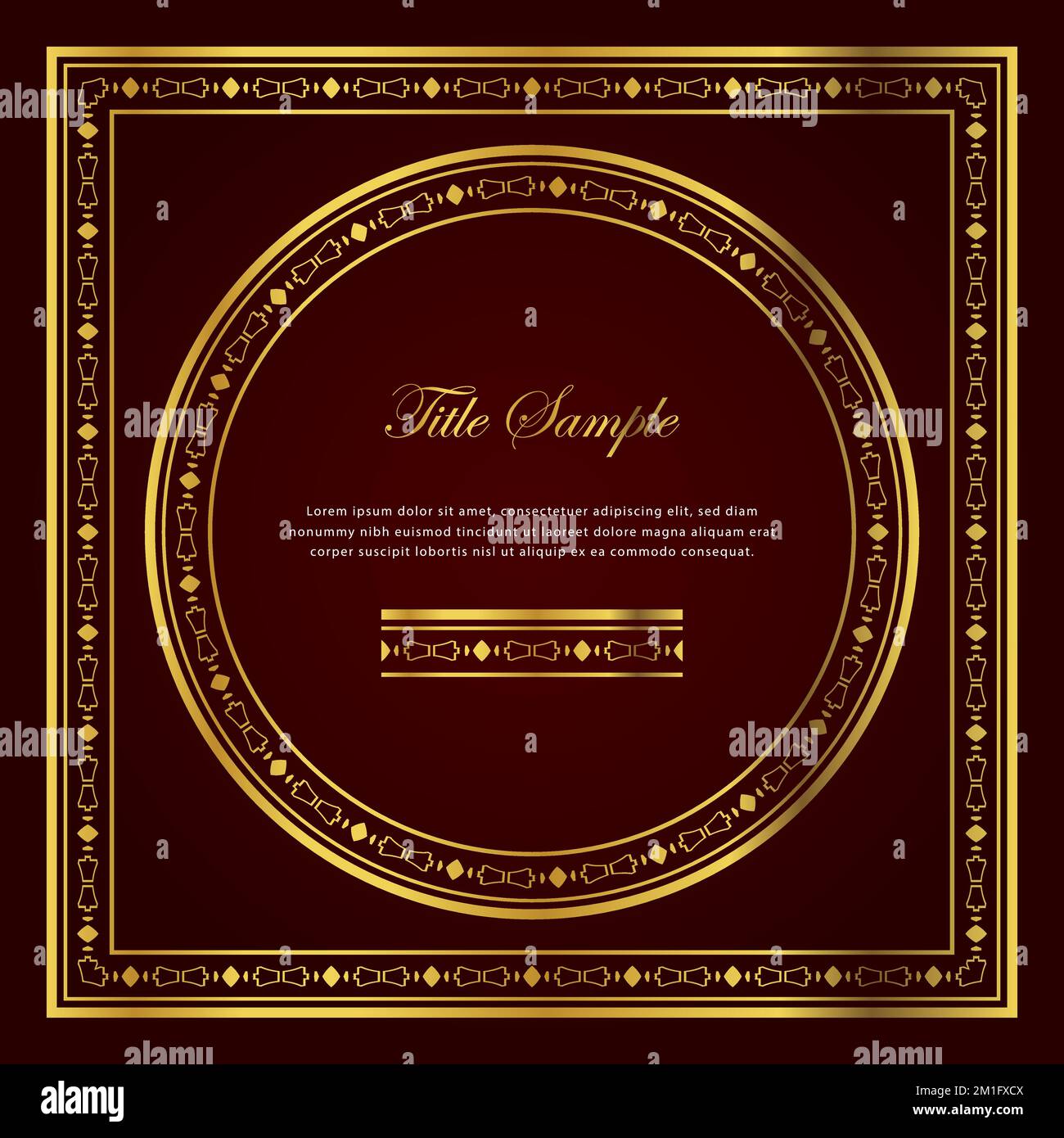 Luxury golden square and round frame set Stock Vector Image & Art - Alamy