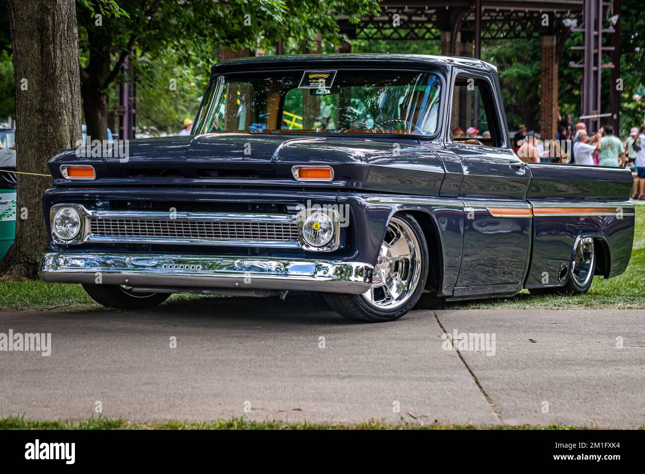 Des Moines, IA - July 03, 2022: Low perspective front corner view of a ...