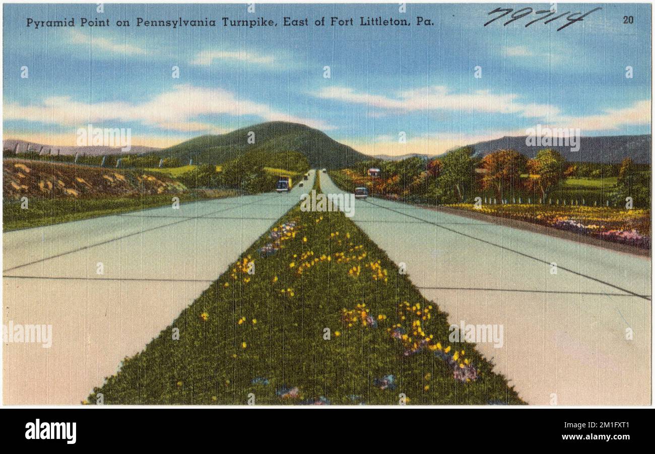 Pyramid Point on Pennsylvania Turnpike, east of Fort Littleton, Pa ...
