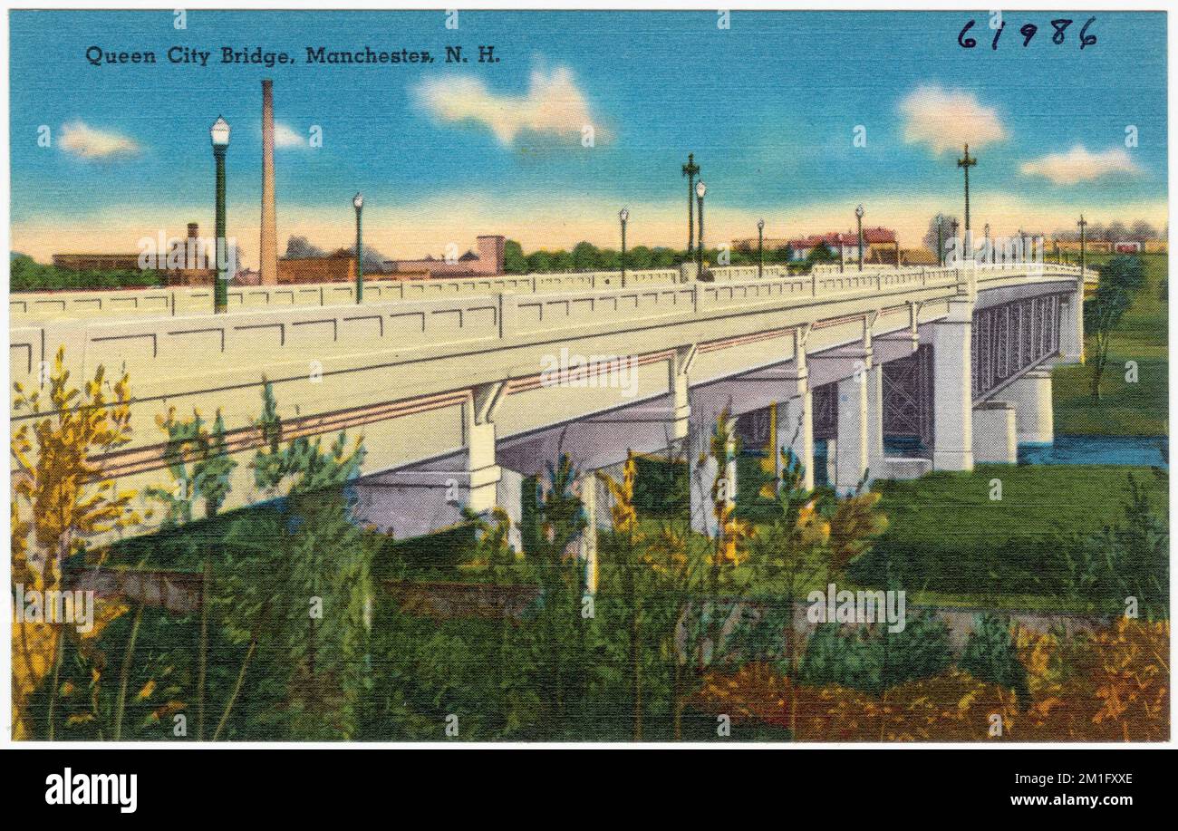 Queen City Bridge, Manchester, N.H. , Bridges, Tichnor Brothers ...