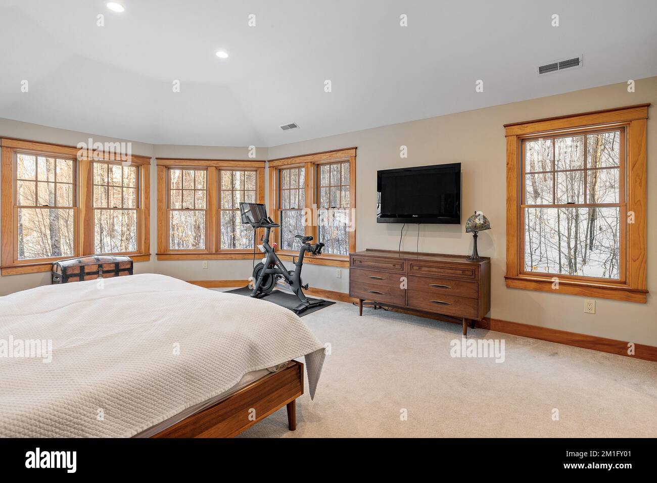 A beautiful contemporary rustic home interior bedroom design with ...